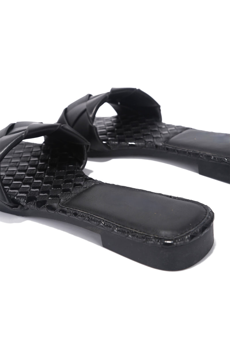 DEJA WOVEN SLIDE-BLACK – Fly Shoe Boutique and Accessories